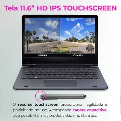 Notebook 2 em 1 Positivo Duo C4128E Intel Celeron N4500 Windows 11 Home ...