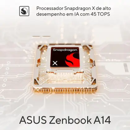 Notebook ASUS Zenbook A14 UX3407QA Snapdragon X 32GB Ram 1TB SSD ...