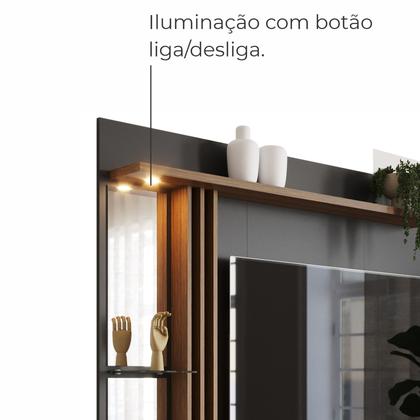 Painel de TV 55 Polegadas Petra Com LED e Espelho Babus - Painel para ...