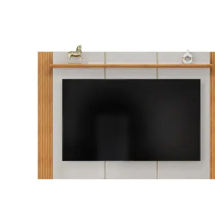 Painel Home p/ TV até 75 Pol Helo 183x136cm Off White/Freijó - DJ ...