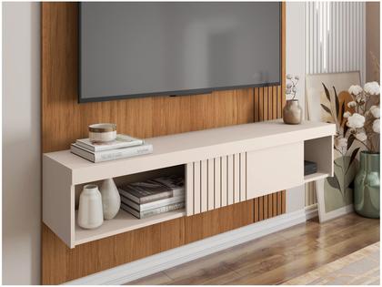 Painel Jade para TV Até 65 Polegadas MDF MDP com Porta de Correr Nicho ...