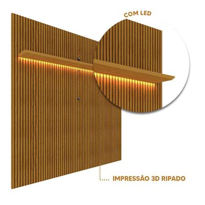 Painel para TV até 75 Polegadas Impressão Ripada com LED Requinte 180cm ...