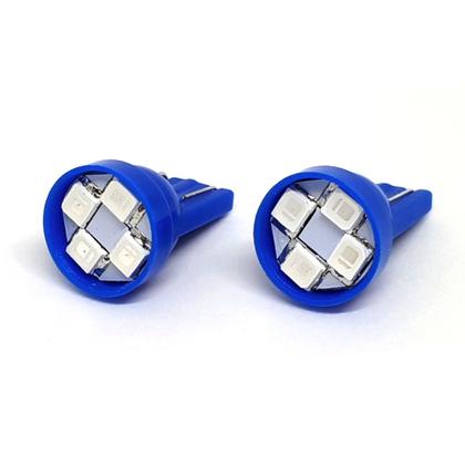 Par Lâmpadas T10 Pingo Led Azul Luz de Presença Forte Top Nissan Versa ...