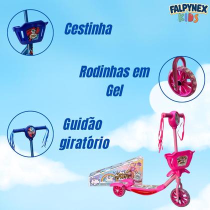 Patinete Infantil 3 Rodas 99 Toys com Cesta e Luz LED Dinossauro ...