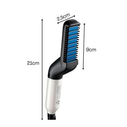 Pente Elétrico Chapinha Masculino Modelador Alisador De Barba E Cabelo ...