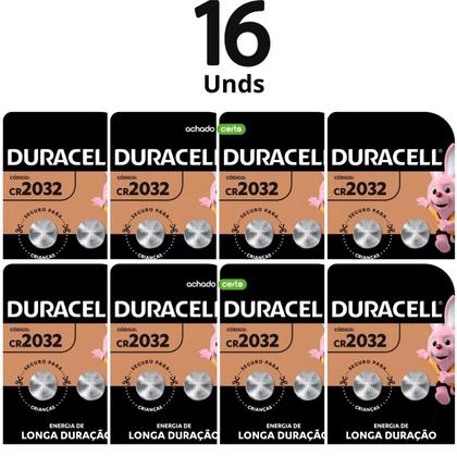Pilha Bateria 2032 Moeda Duracell Com 16 Unidades - Pilhas - Magazine Luiza