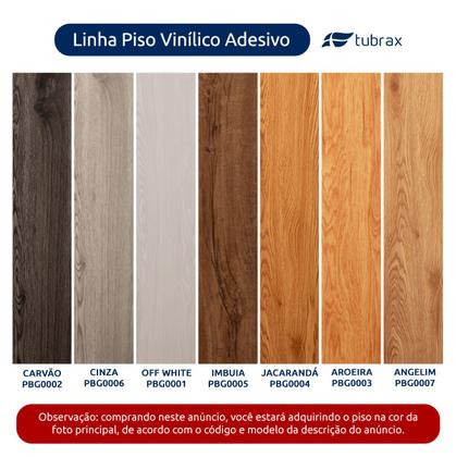 Piso Vinílico Autocolante Régua Amadeirado por 5M² Cor Jacarandá ...