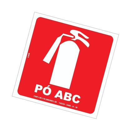 Placa de Sinalização - Extintor ABC Pó Químico Vermelho ...