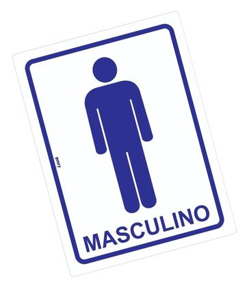 Placa Sinalização Banheiro Sanitário Masculino Homem Wc - Look Placas ...