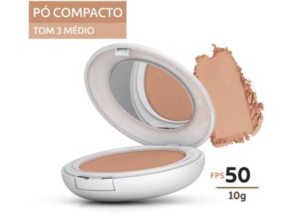 Pó Compacto Episol Color Protetor Solar Tom 3 Médio FPS 50 10g ...