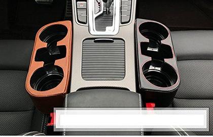 Porta-copos de carro IOKONE Coin Side Pocket Capa de couro preta ...