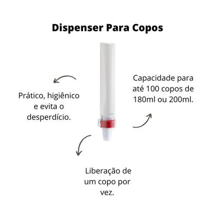 Porta Copos Plástico Descartáveis Dispenser Easy Flex Prático Higiênico ...