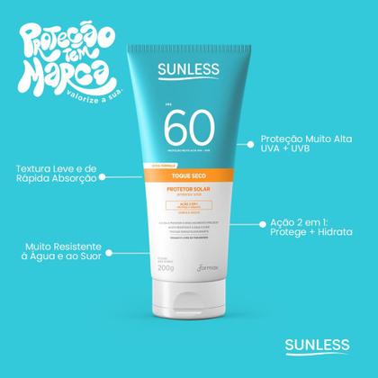 Protetor Solar Corporal Sunless Toque Seco Fps60 200g - Protetor Solar ...