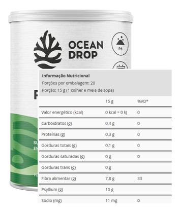 Psyllium em Pó Ocean Drop Fibra Natural para Digestão - Comida Vegana ...