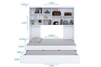 Quarto Juvenil Modulado com Guarda Roupa Bicama E Armario Aereo ...