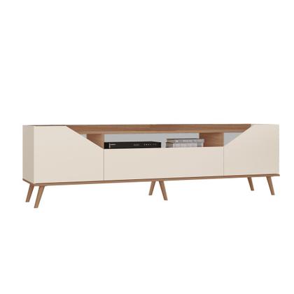 Rack Nice 100 MDF 3 Porta e Pés Estilo Retrô - MH Móveis - Mesa de ...