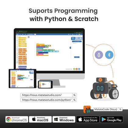Robô Nous AI para Crianças 12+, Kit STEM com Scratch e Python ...