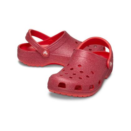 Sandália crocs classic glitter clog cherry red - Babuche / Clog ...