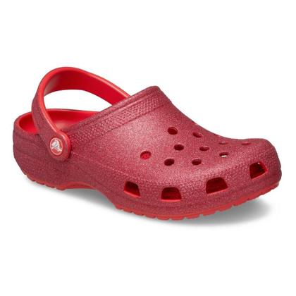 Sandália crocs classic glitter clog cherry red - Babuche / Clog ...