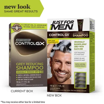Shampoo Just for Men Control GX - Redutor de Cabelos Grisalhos (120ml ...
