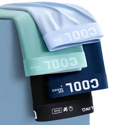 Shorts Boxer De Seda Gelada Para Homens Tamanho plus L-6XL 4 Peças ...