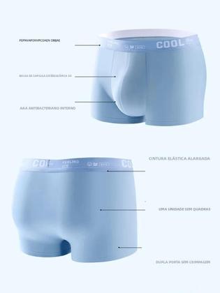 Shorts Boxer De Seda Gelada Para Homens Tamanho plus L-6XL 4 Peças ...