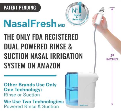 Sistema de Irrigação Nasal Nasalfresh MD - com 60 Pacotes de Solução ...