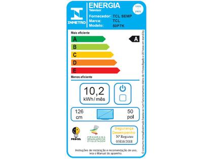 Smart TV 50" TCL 4K UHD QLED 50P7K Google TV AiPQ Google Assistente 3 ...