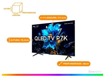 Smart TV 50" TCL 4K UHD QLED 50P7K Google TV AiPQ Google Assistente 3 ...