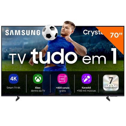 Smart TV 70 Polegadas Samsung Crystal UHD 4K - U8500F - TV 4K Ultra HD ...