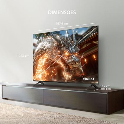 Smart TV QLED 75 4K Toshiba Google TV 4HDMI 2USB Wi-Fi - TV 4K Ultra HD ...