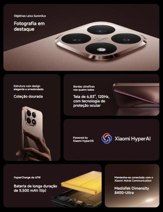 Smartphone Xiaomi 15T 5G Lançamento 2026 512GB 24GB RAMBOOST câmera de ...