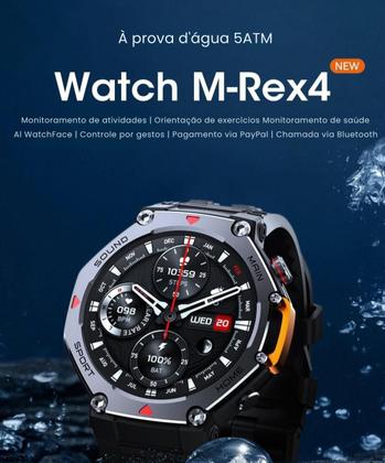 Smartwatch M REX 4 Original Microwear Prova dágua ATM5 NFC Amoled ...
