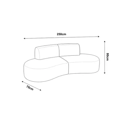 Sofá Orgânico Módulo Curvo Savana material sintético Modena - Montanari ...