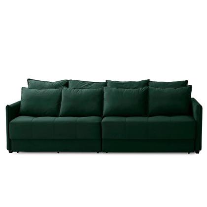 Sofá Sem Caixa Retrátil Reclinável 2,10m Clara Veludo Verde Kaleo Decor ...
