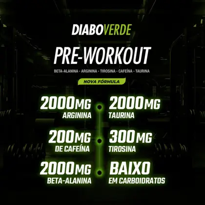Suplemento Em Pó Pre Treino Pre Workout Pote 300g DIABO VERDE - FTW - Pré Treino - Magazine Luiza