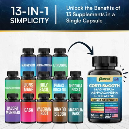 Suplemento Parrox Corti-Smooth Cortisol com Magnésio 60 cápsulas ...