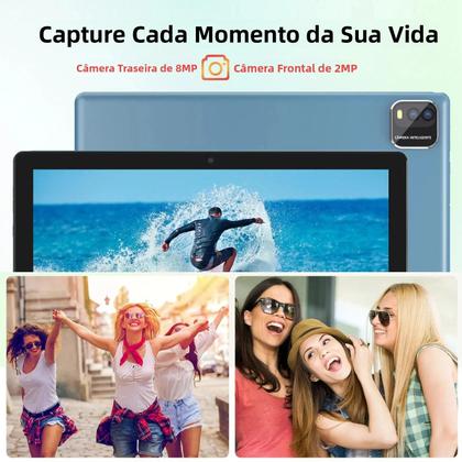 Tablet Android 15 De 10 Polegadas Com Slot Para Cartão SIM Wi-Fi GPS Bluetooth 64GB De ...