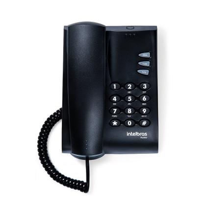 Telefone com Fio Intelbras Pleno sem chave Preto - Modelo Eficiente ...