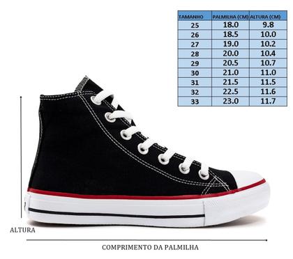 Tênis All Botinha Liso Tradicional Chuck Thaylor Masculino E Feminino ...