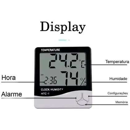 Termômetro Higrômetro com Sensor DTH2 - ELITECH - Termômetro para ...