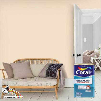 Tinta Coral Rende Muito Cor Palha 16L - 000001 - Tinta para Parede ...