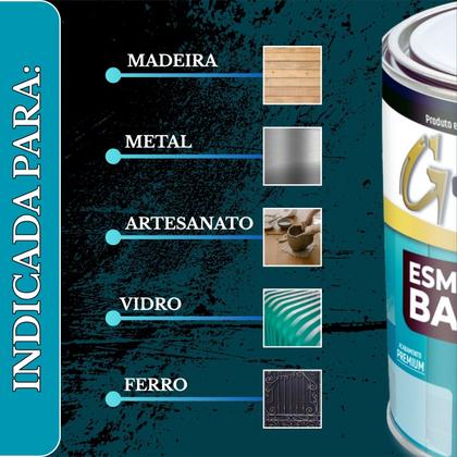 Tinta Esmalte Base D'Água 900ml Cores Madeira Porta Metal Ferro Azulejo ...