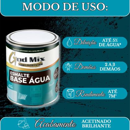 Tinta Esmalte Base D'Água 900ml Cores Madeira Porta Metal Ferro Azulejo ...
