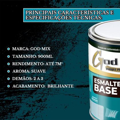 Tinta Esmalte Base D'Água 900ml Cores Madeira Porta Metal Ferro Azulejo ...