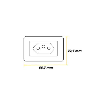 Tomada Simples Branca Para Embutir de 2 Pinos + 1 Terra de 20a E 250v ...