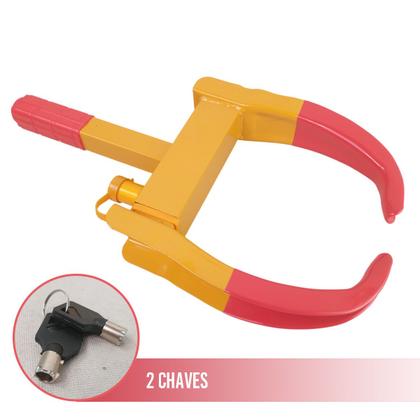 Trava de Pneu Universal Kit 2 Uni Bloqueador De Roda Carro Moto ...