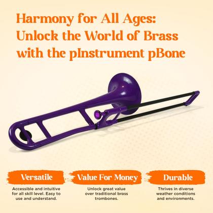 Trombone pBone Bb Plastic Leve com bocais e bolsa - Apito Esportivo ...