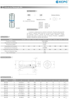 Valvula de retenção pneumática 1/4 pol. ka-l08 - XCPC - Materiais ...