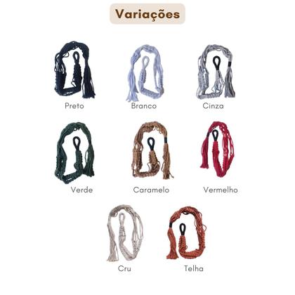 Vaso de Cimento 17x10cm com Suporte de Macramê 80cm Cor do Suporte ...